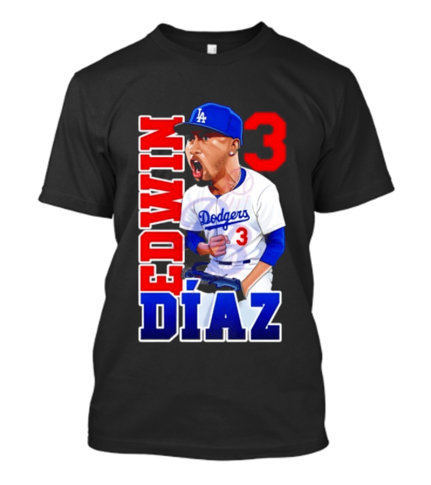 Los Angeles Dodgers Edwin Díaz Number 3 MLB Baseball 2026 T-Shirt