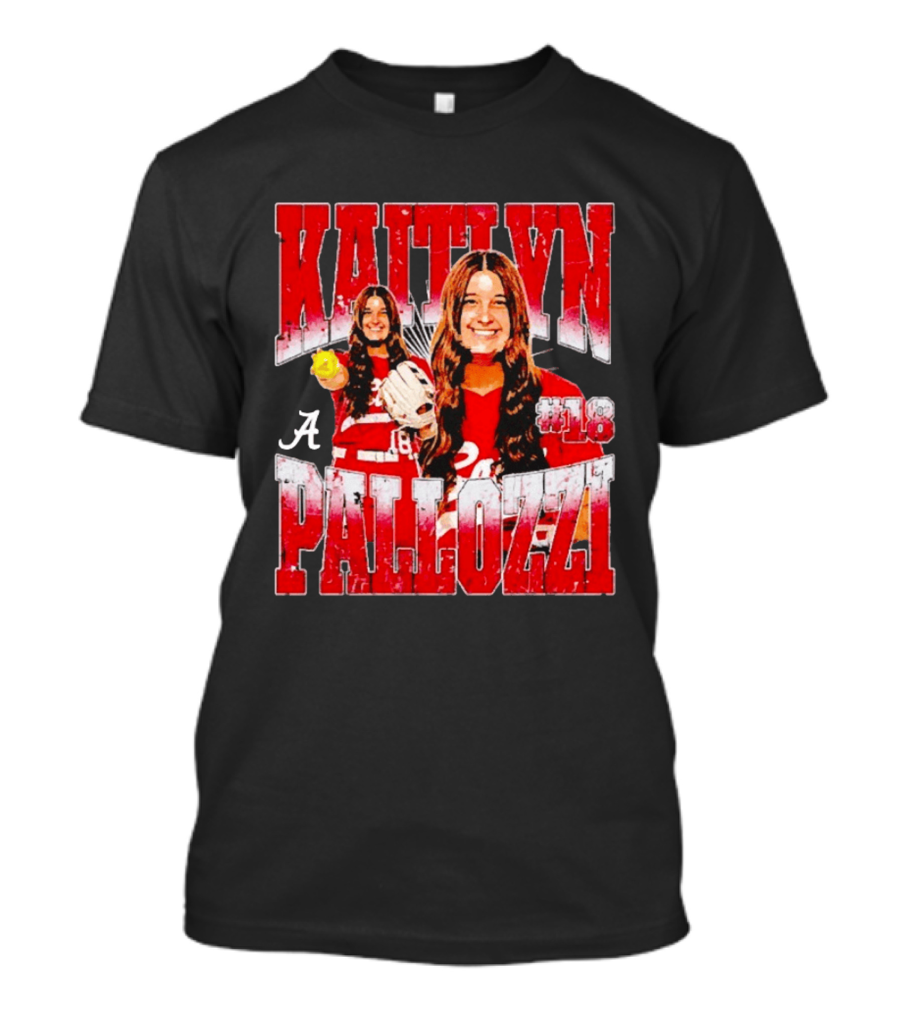 Kaitlyn Pallozzi Alabama Crimson Tide Softball Player #18 Collage T-Shirt