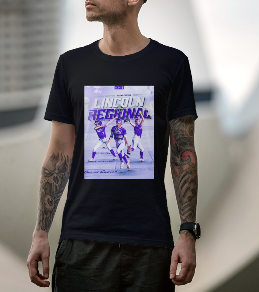 Grand Canyon Antelopes Softball Lincoln Regional Nebraska Louisville South Dakota GCU T-Shirt
