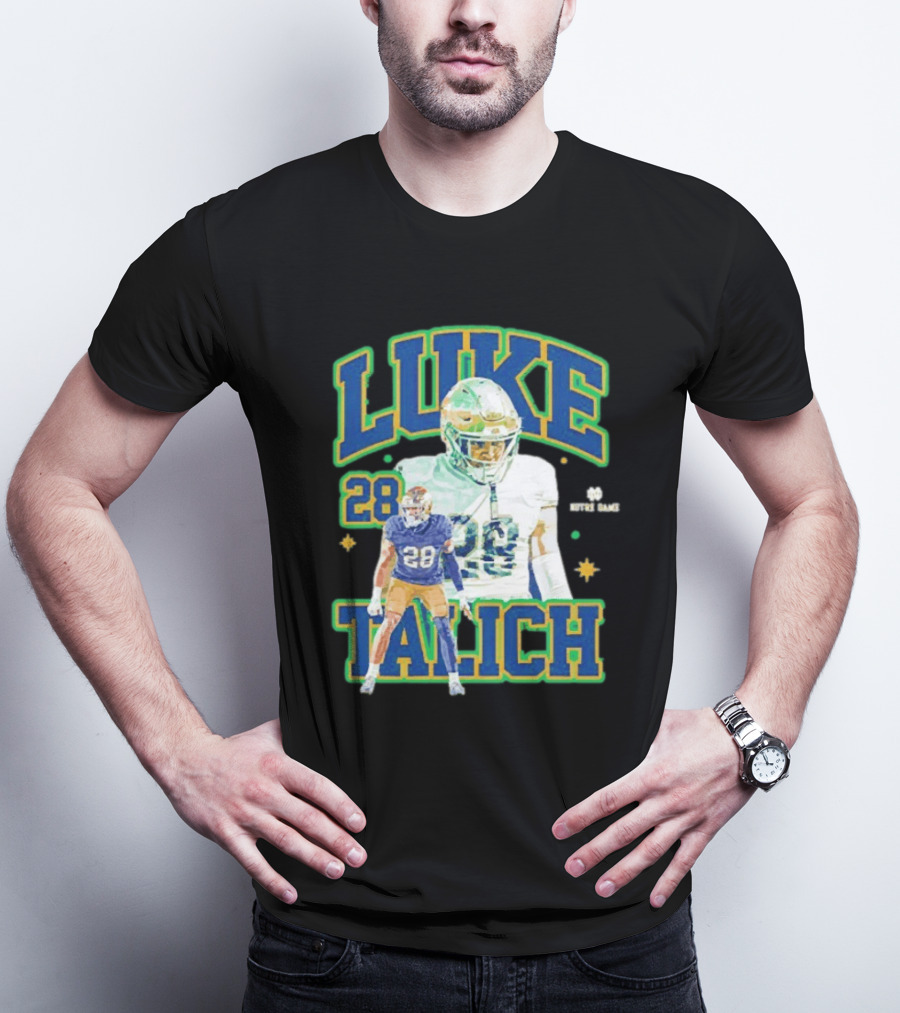 Notre Dame Football Luke Talich 28 Fighting Irish Player T-Shirt