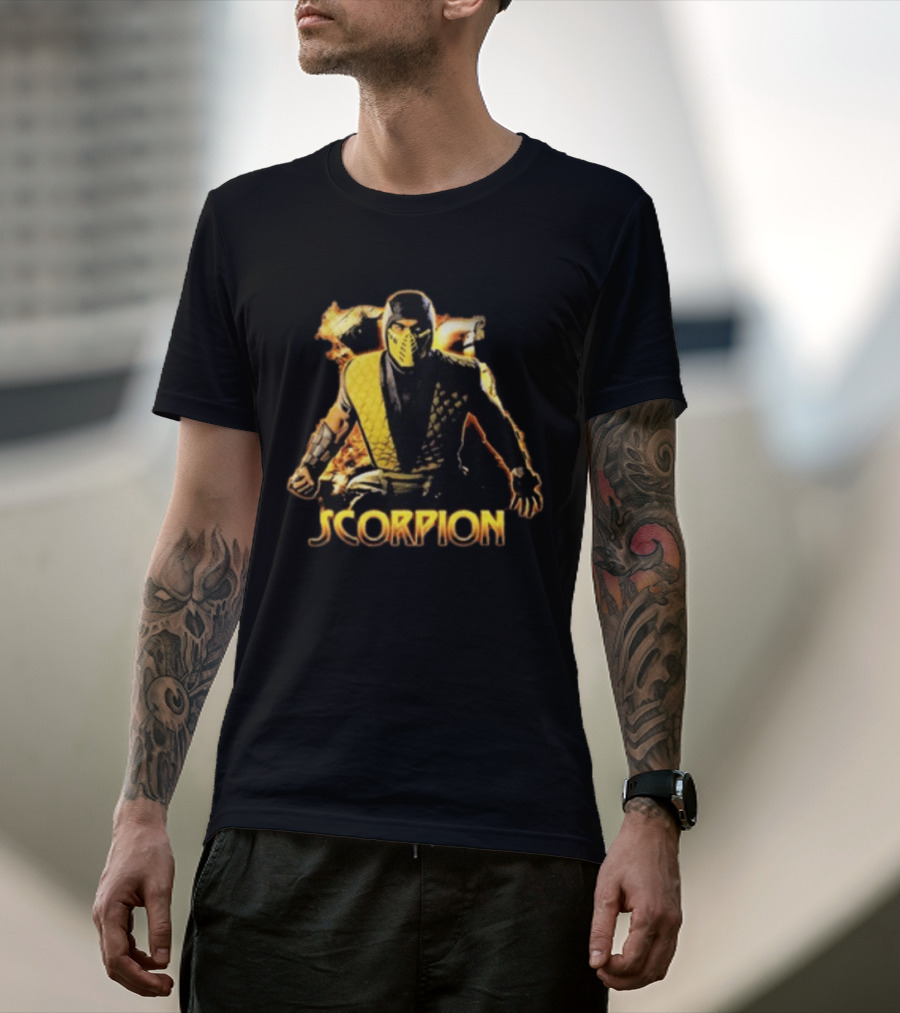 Scorpion Get Over Here Mortal Kombat Character Fan T-Shirt