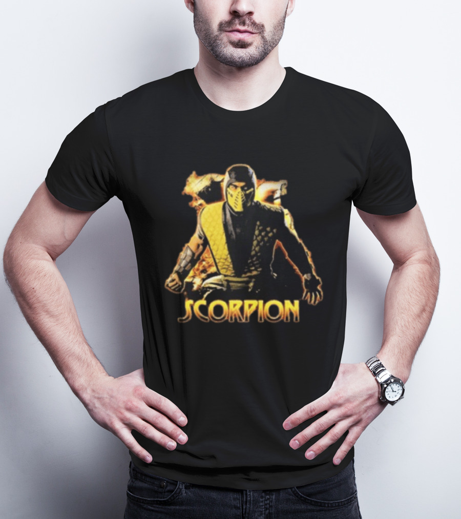 Scorpion Get Over Here Mortal Kombat Character Fan T-Shirt