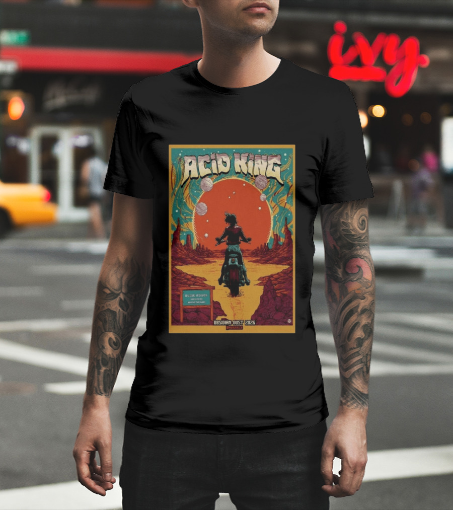 Acid King Obsidian Dust European Tour 2026 Busse Woods 30th Anniversary T-Shirt