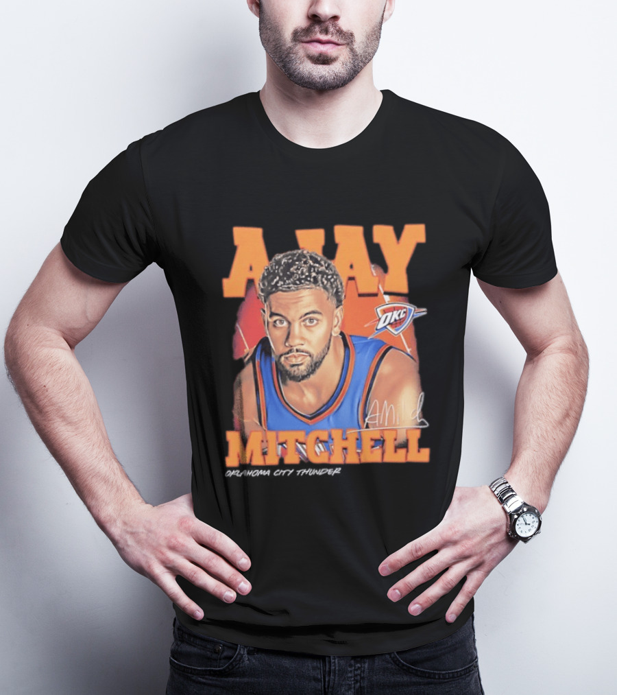 Ajay Mitchell Oklahoma City Thunder OKC Airbrush T-Shirt
