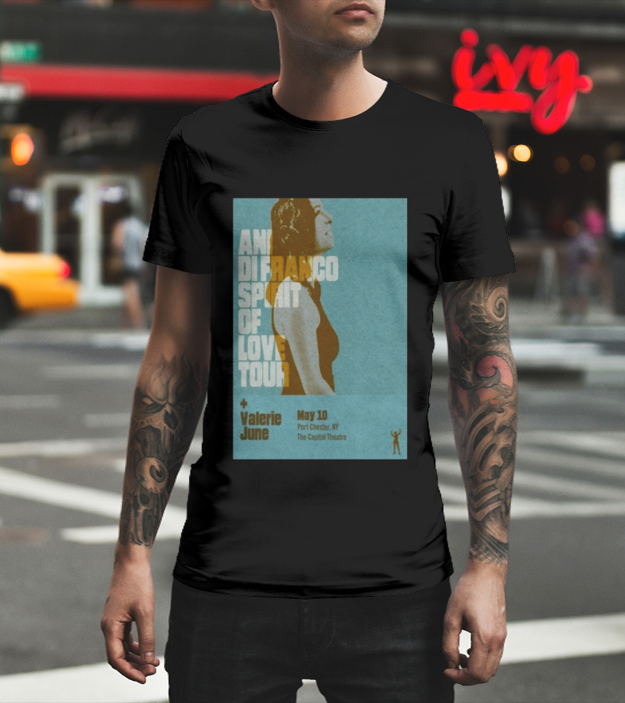Ani DiFranco Spirit Of Love Tour May 10 Port Chester NY The Capitol Theatre Valerie June T-Shirt