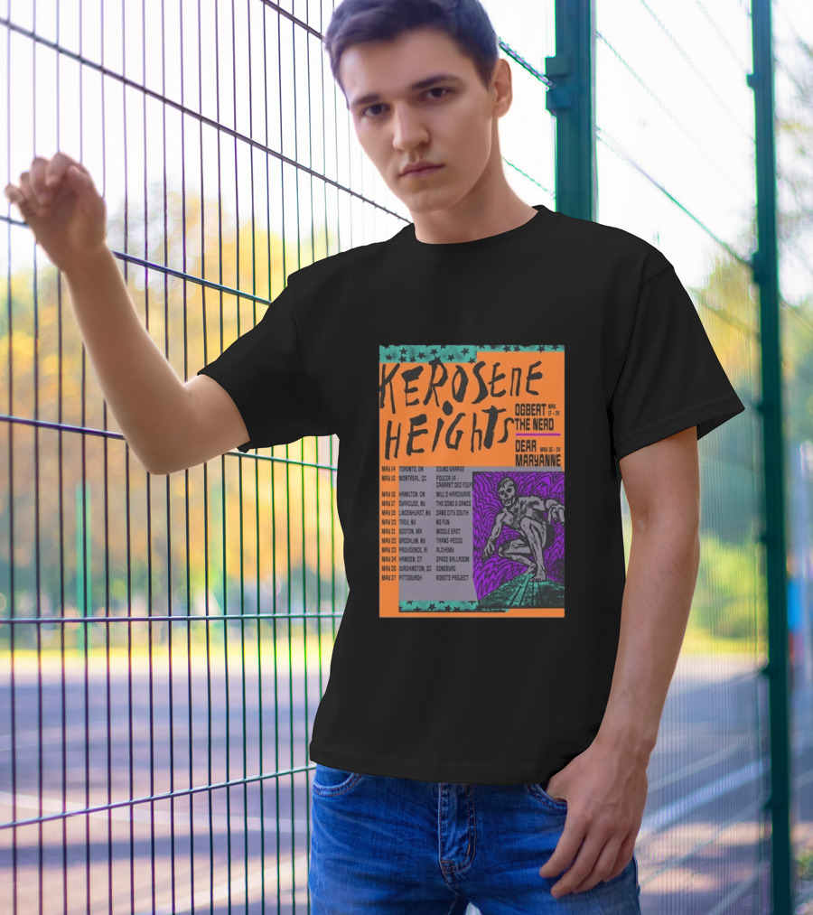Kerosene Heights Tour 2026 Ogbert The Nerd Dear Maryanne Concert Dates And Locations T-Shirt