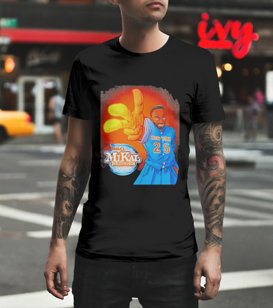 New York 25 Mikal Bridges No Longer Ghost Files T-Shirt