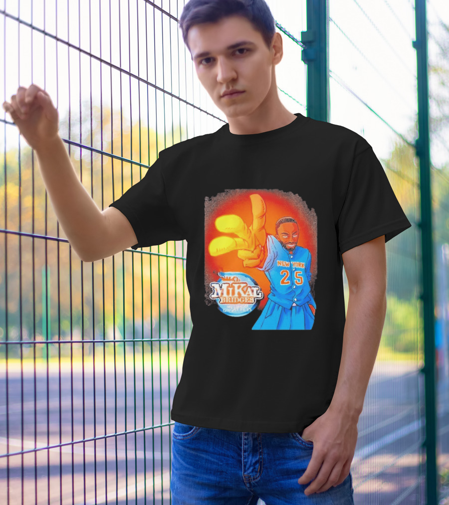 New York 25 Mikal Bridges No Longer Ghost Files T-Shirt
