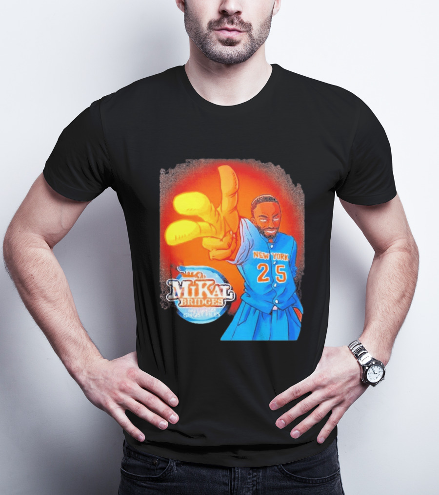 New York 25 Mikal Bridges No Longer Ghost Files T-Shirt