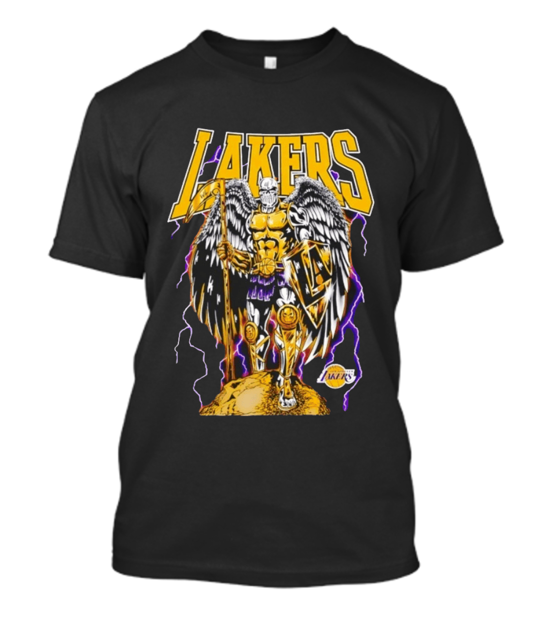 Los Angeles Lakers Warren Lotas Angel Of The City Warrior T-Shirt