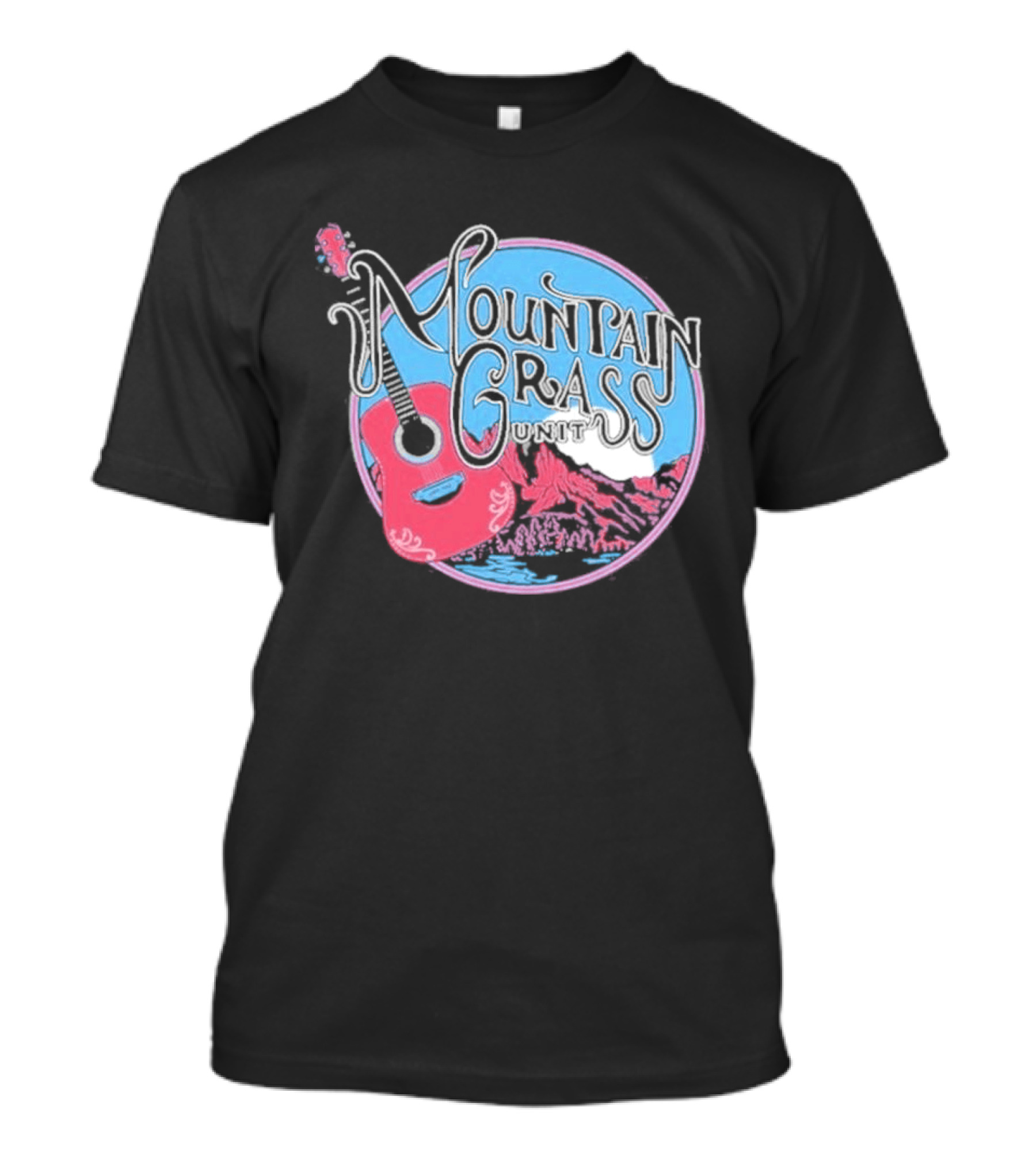 Mountain Grass Guitar Circle T-Shirt