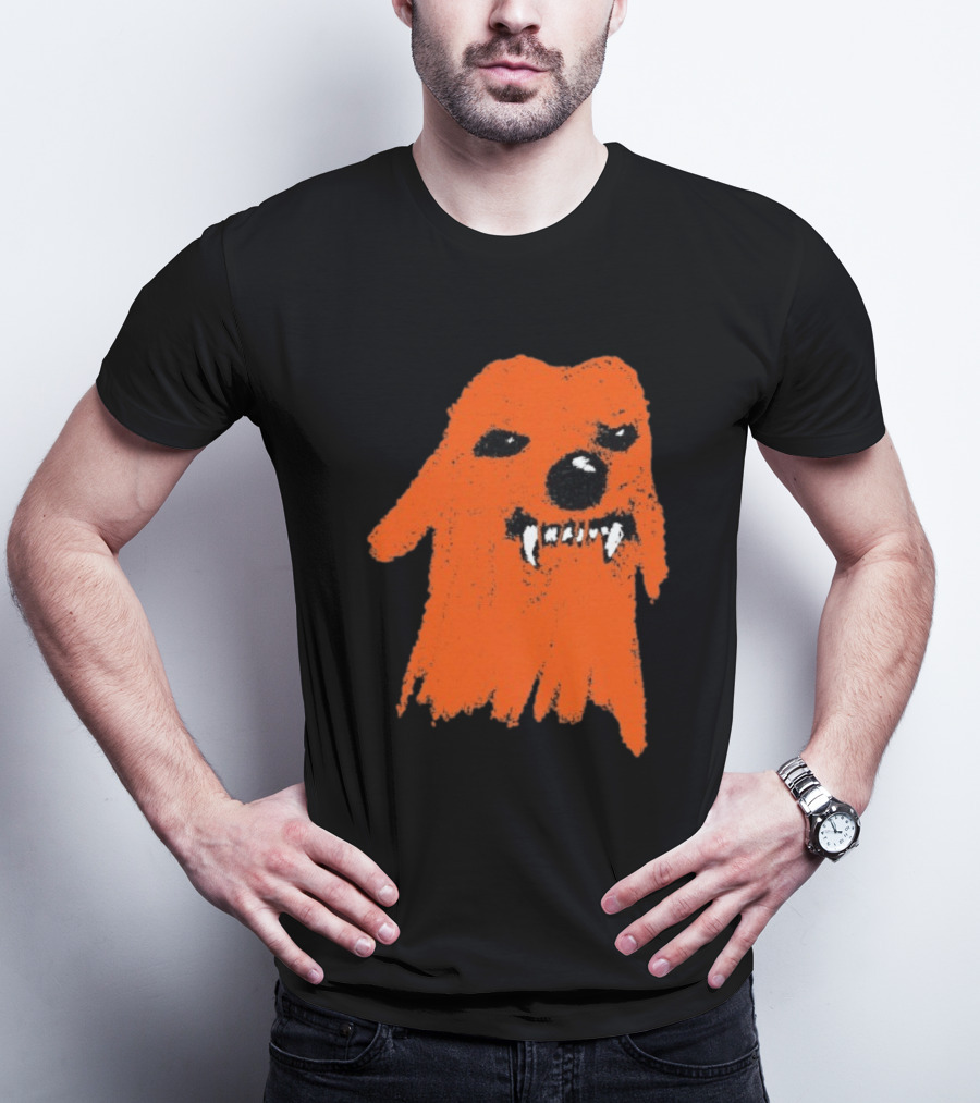 Small Grumpy Orange Dog With Fangs T-Shirt