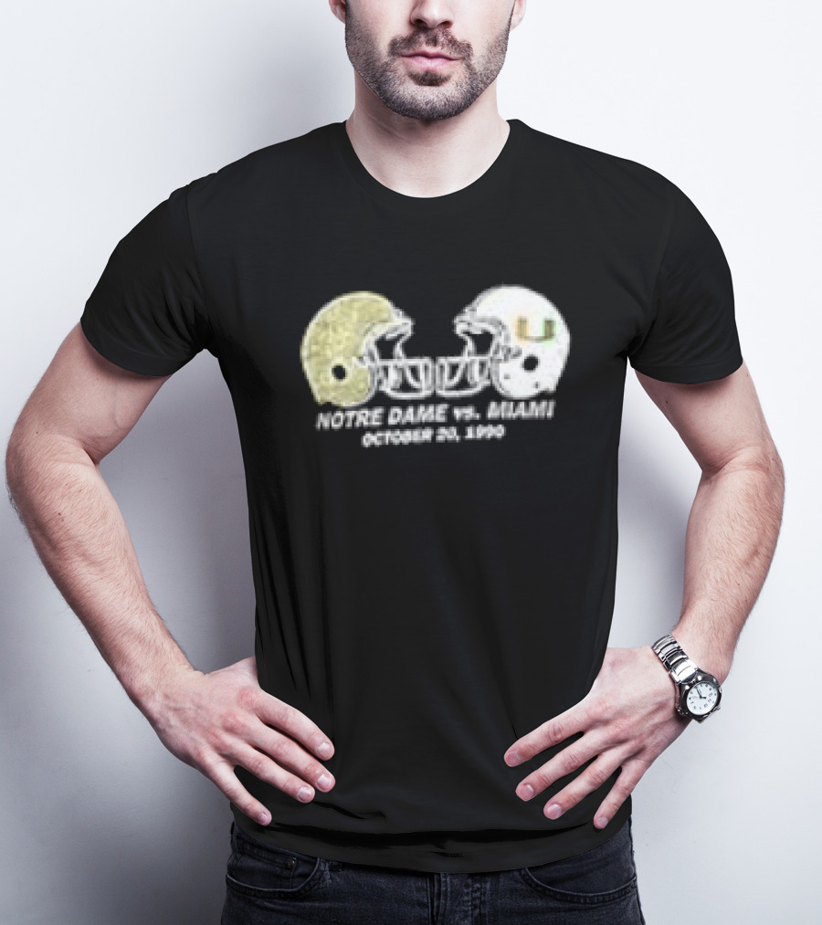 Notre Dame Vs Miami Catholics Vs Convicts Game Day Helmets T-Shirt