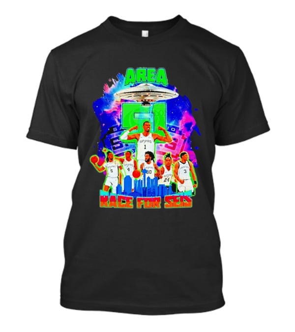 Area 51 Spurs San Antonio Race For Seis T-Shirt