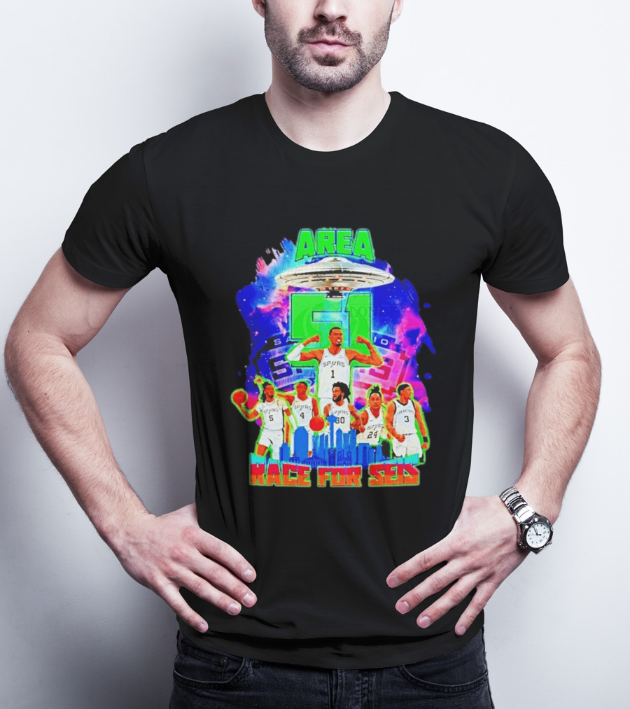 Area 51 Spurs San Antonio Race For Seis T-Shirt