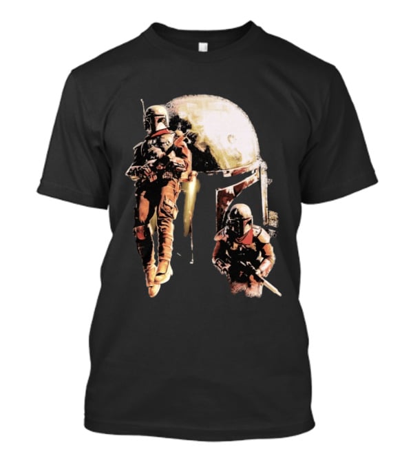 Star Wars Cobb Vanth Mandalorian Collage Forge Helmet T-Shirt