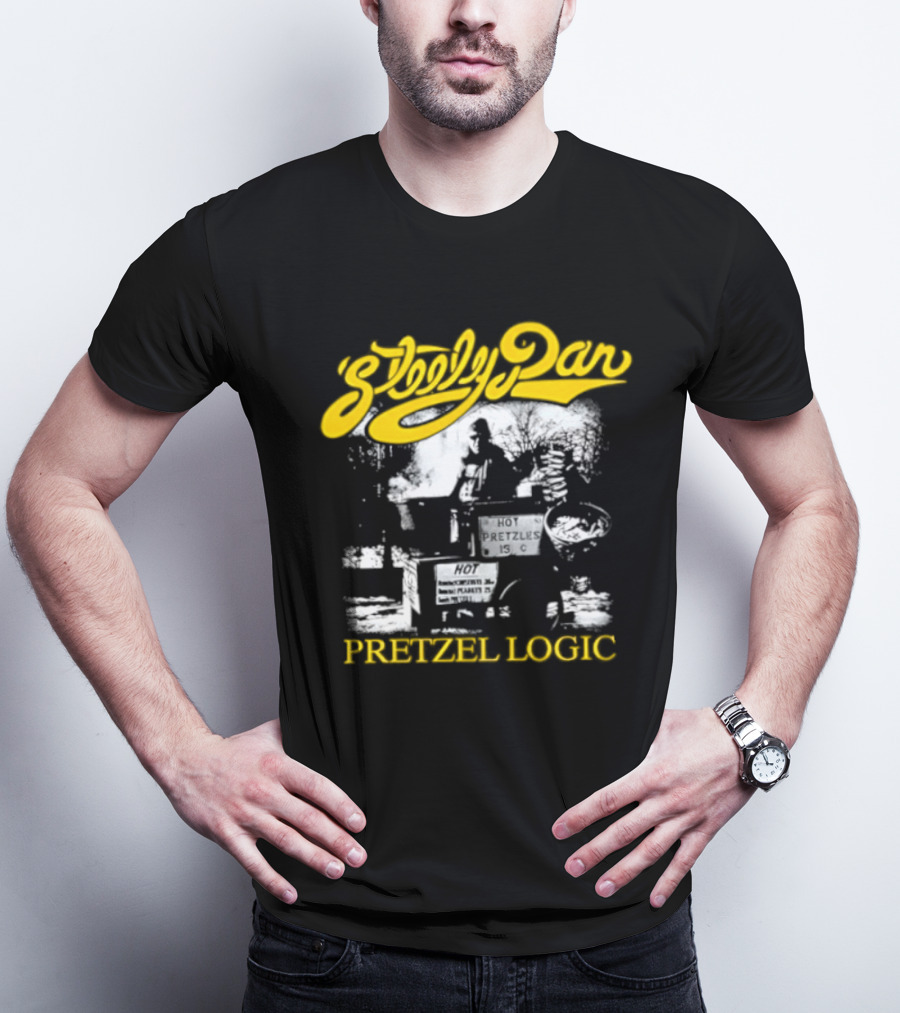Steely Dan Pretzel Logic 1974 Album Yellow Script T-Shirt
