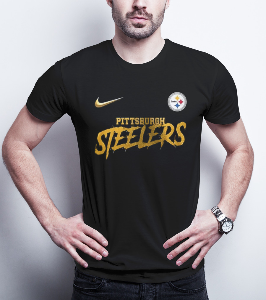 Pittsburgh Steelers Nike Puss In Boots Fear Me If You Dare Cartoon T-Shirt