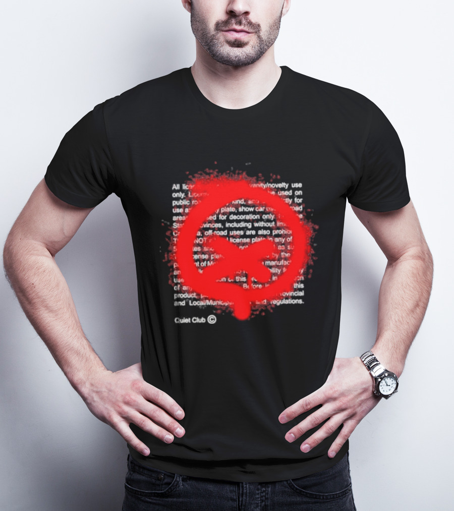 Quiet Racing Club Red Symbol Disclaimer T-Shirt