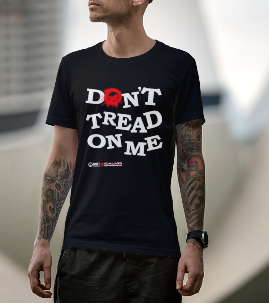 Quiet Racing Club Don't Tread On Me Skull T-Shirt