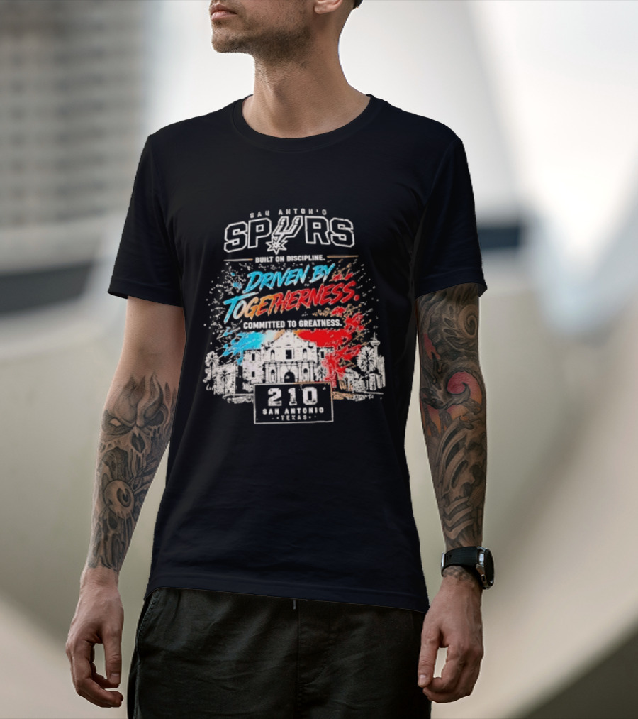 San Antonio Spurs Driven By Togetherness Built On Discipline 210 Texas Connection T-Shirt