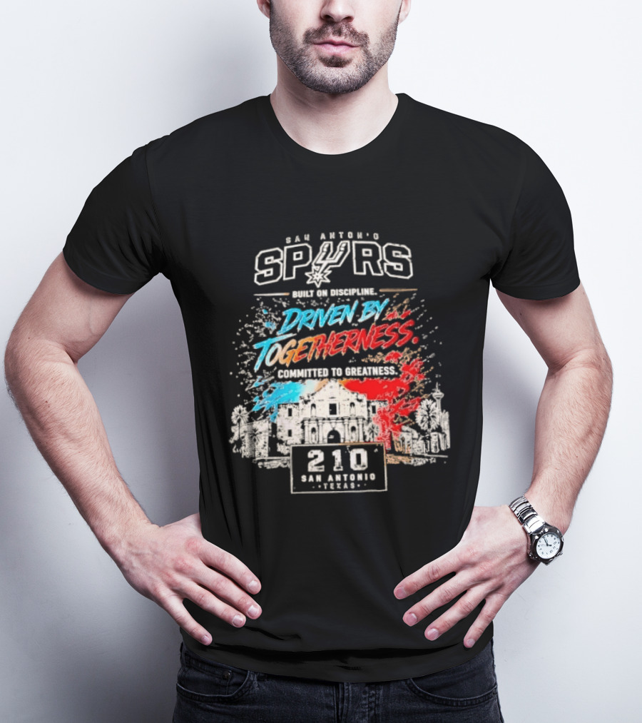 San Antonio Spurs Driven By Togetherness Built On Discipline 210 Texas Connection T-Shirt