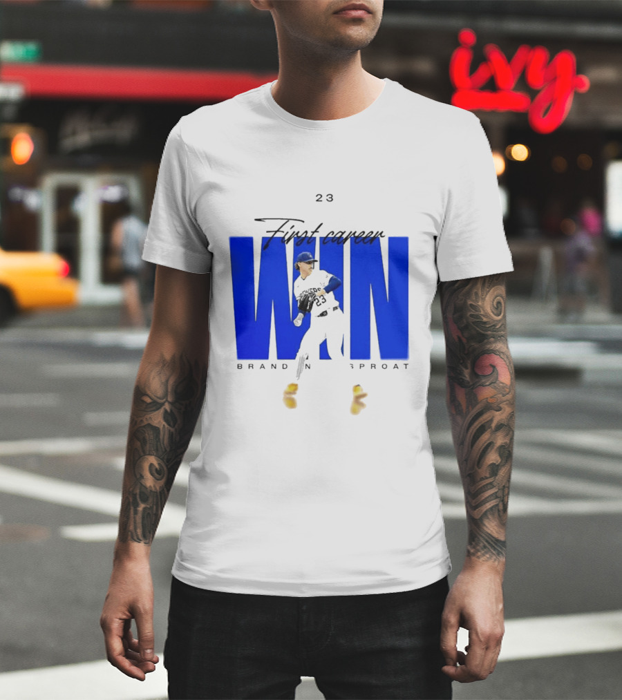 Brandon Sproat 23 Brewers First Career Win T-Shirt