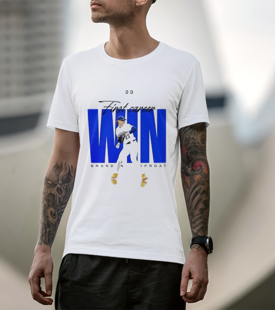 Brandon Sproat 23 Brewers First Career Win T-Shirt