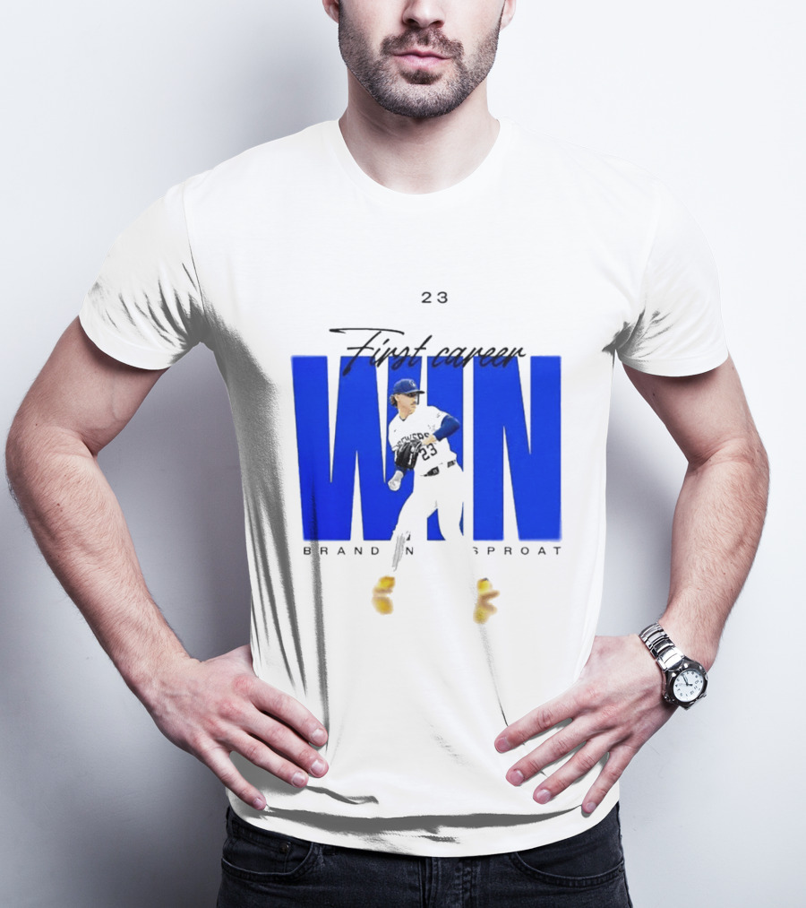 Brandon Sproat 23 Brewers First Career Win T-Shirt
