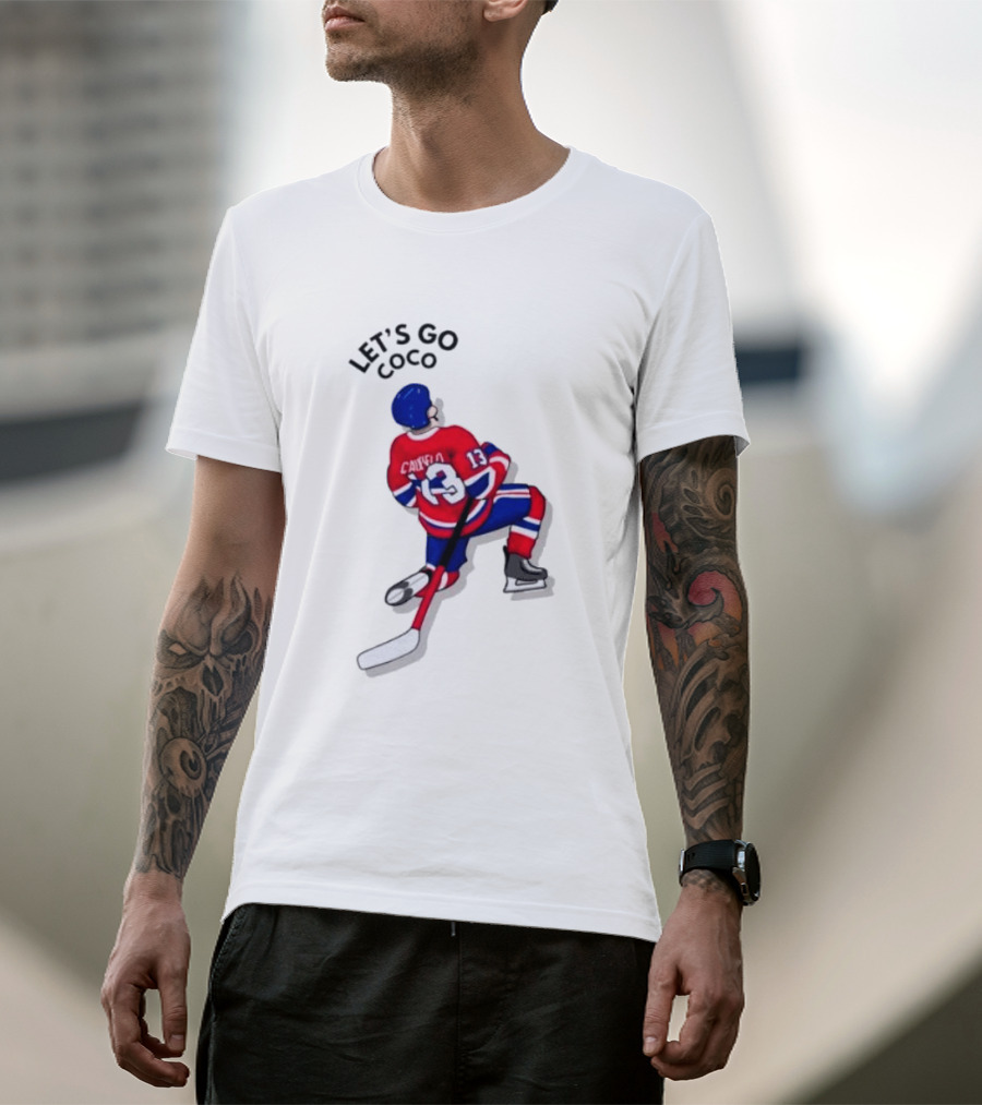 Caufield 13 Let's Go Coco Montreal Canadiens Hockey Player T-Shirt