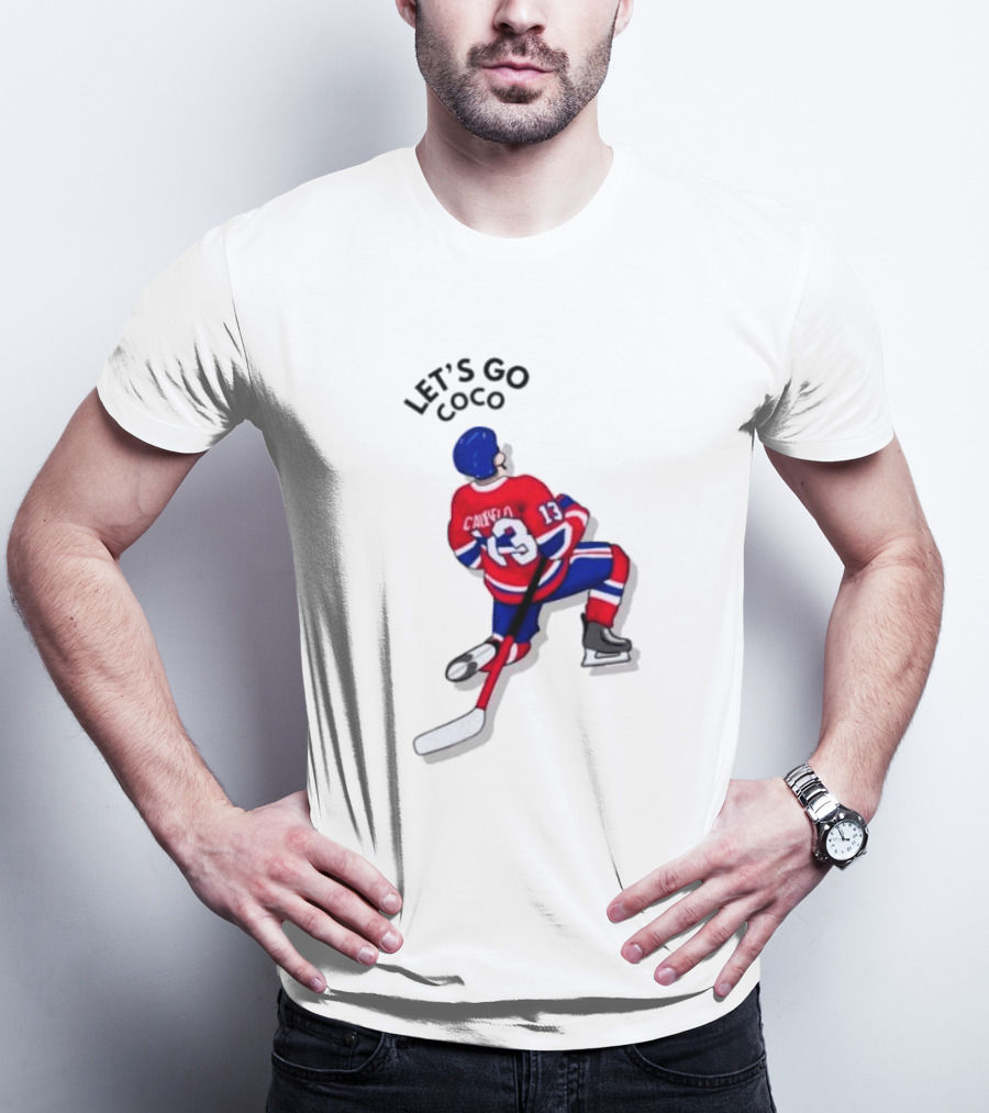 Caufield 13 Let's Go Coco Montreal Canadiens Hockey Player T-Shirt