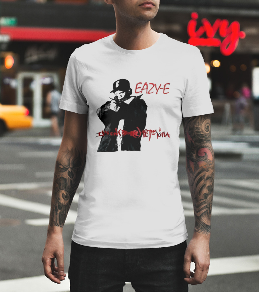 Eazy E It's On Dr. Dre 187um Killa Vintage Style Tribute 90s Hip Hop T-Shirt