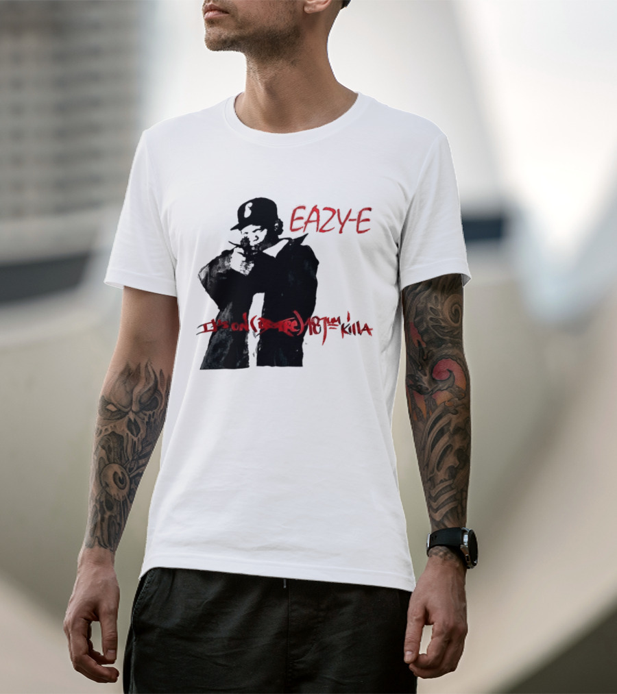 Eazy E It's On Dr. Dre 187um Killa Vintage Style Tribute 90s Hip Hop T-Shirt