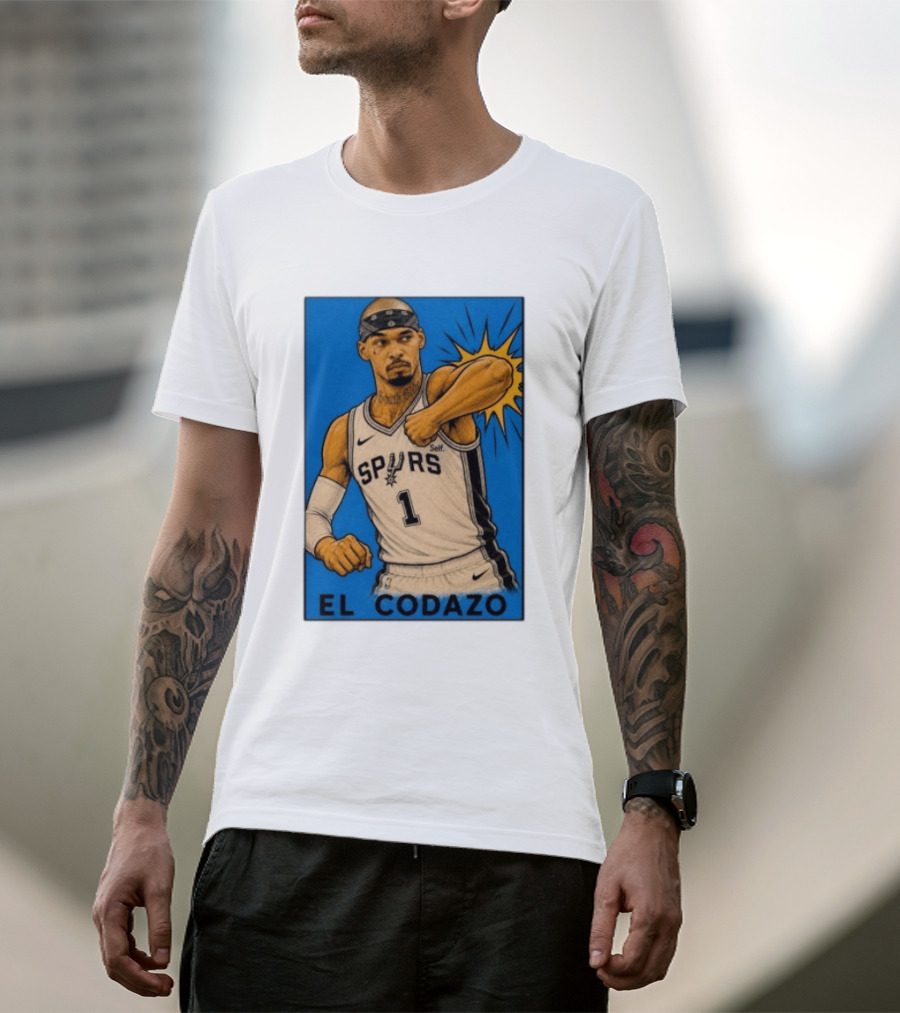 El Codazo Spurs NBA Card San Antonio Basketball Player T-Shirt