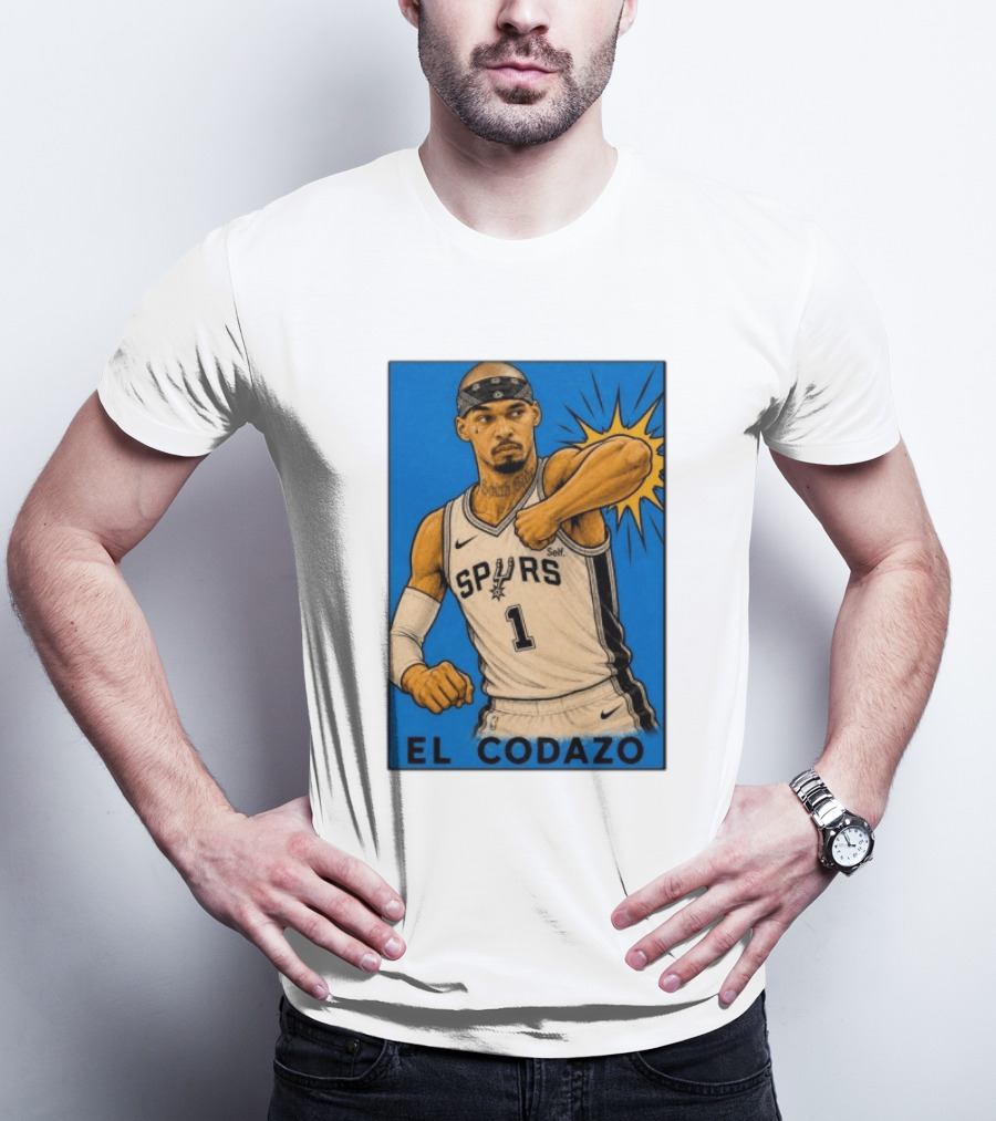 El Codazo Spurs NBA Card San Antonio Basketball Player T-Shirt