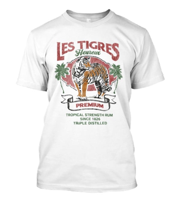 Les Tigres Premium Tropical Strength Rum Distilled Tiger T-Shirt