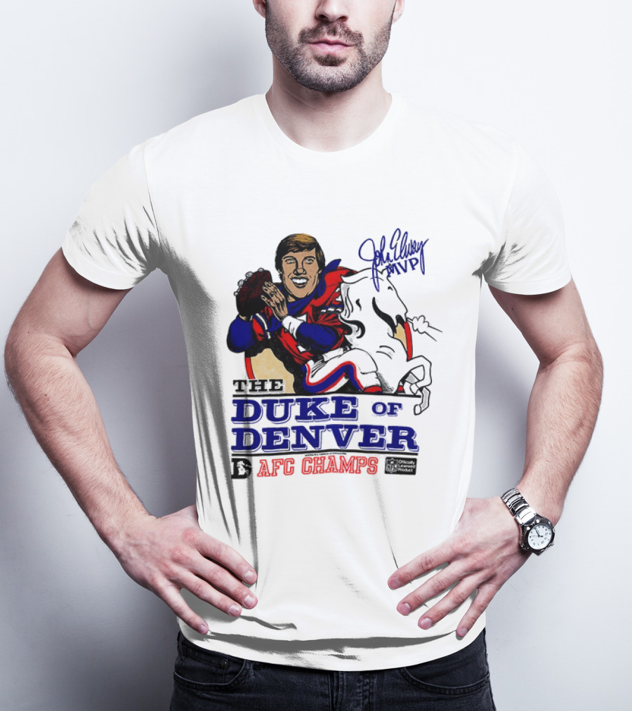 John Elway The Duke Of Denver AFC Champs MVP Caricature T-Shirt
