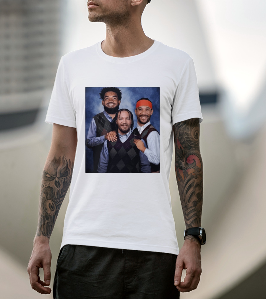 Karl Anthony Towns Jalen Brunson Josh Hart Step Brothers Argyle Sweater T-Shirt