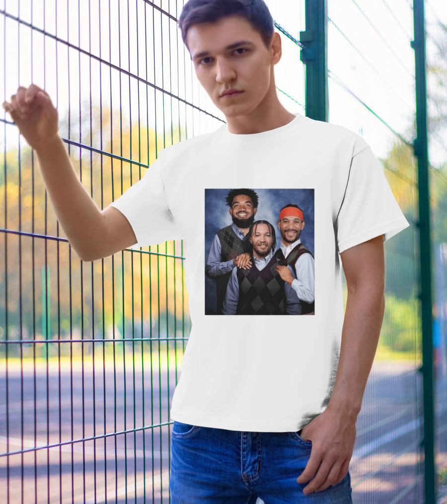 Karl Anthony Towns Jalen Brunson Josh Hart Step Brothers Argyle Sweater T-Shirt