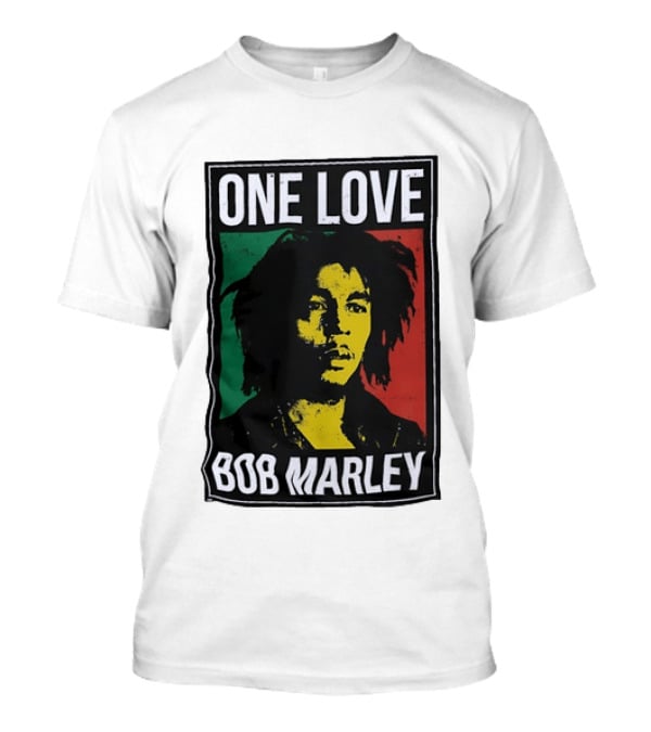 One Love Bob Marley Reggae Rastafarian Tricolor T-Shirt