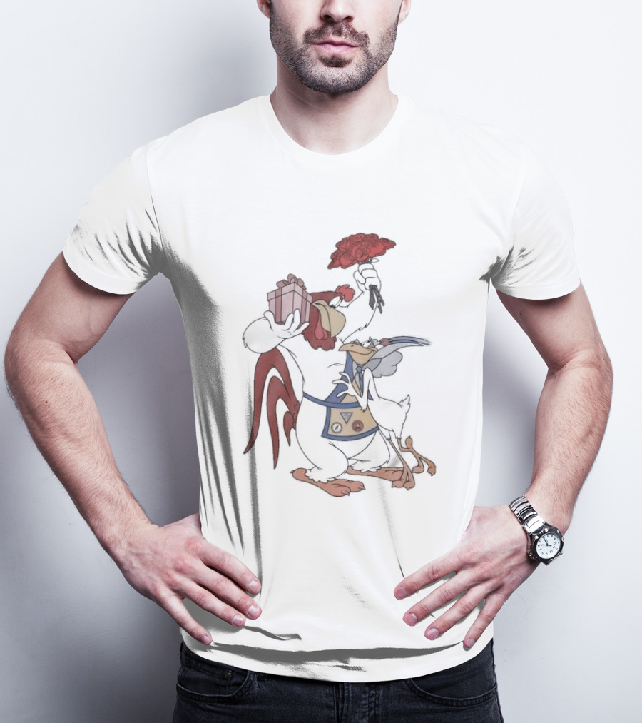 Foghorn Leghorn Miss Prissy Valentine Looney Tunes Classic Characters T-Shirt