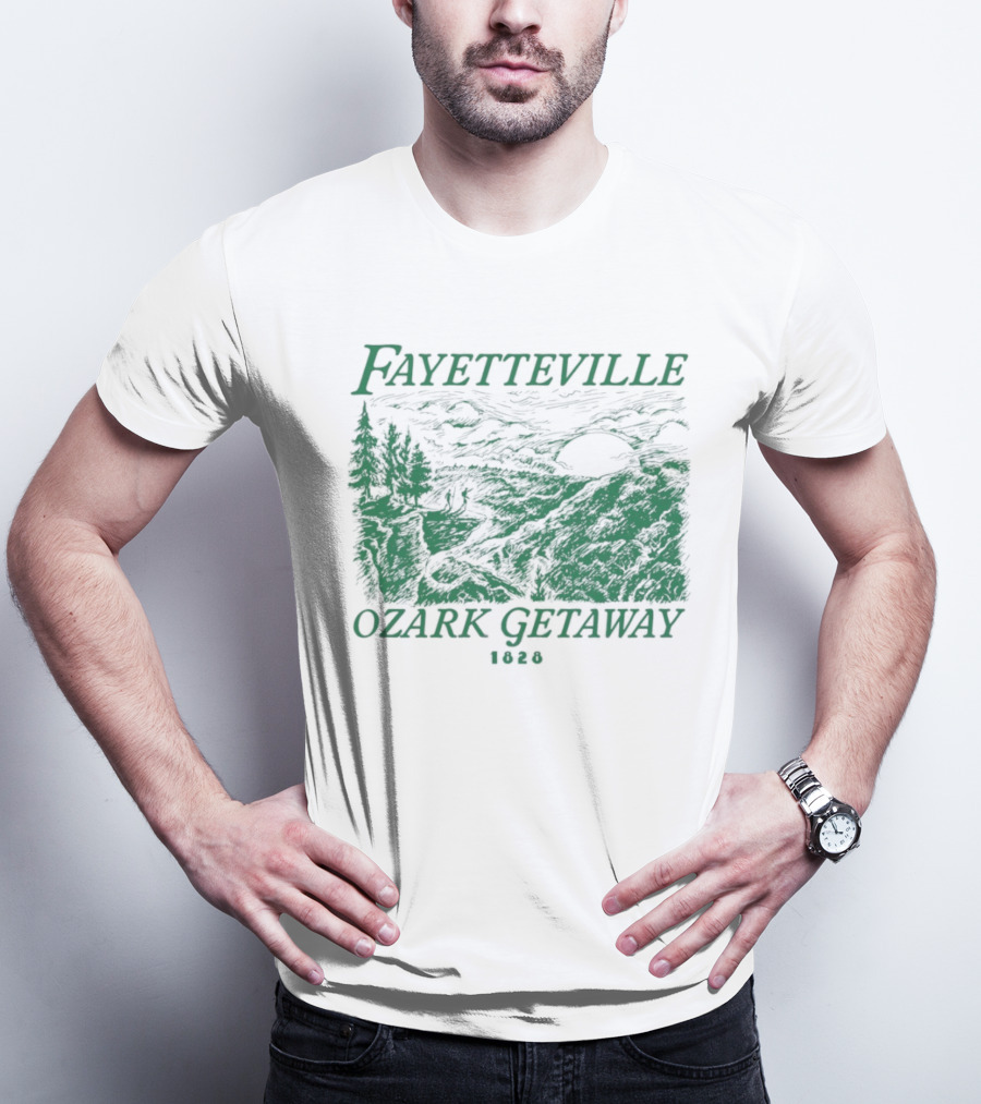 Fayetteville Ozark Getaway Vintage Scenic Landscape T-Shirt