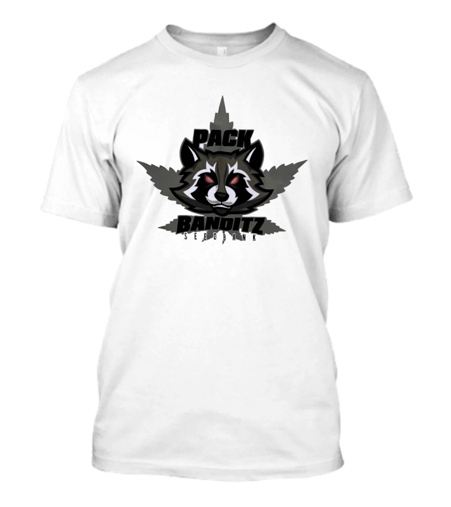 Pack Banditz Seed Bank Raccoon Weed Leaf T-Shirt