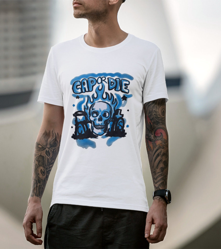 Cap Or Die Skull Flame T-Shirt