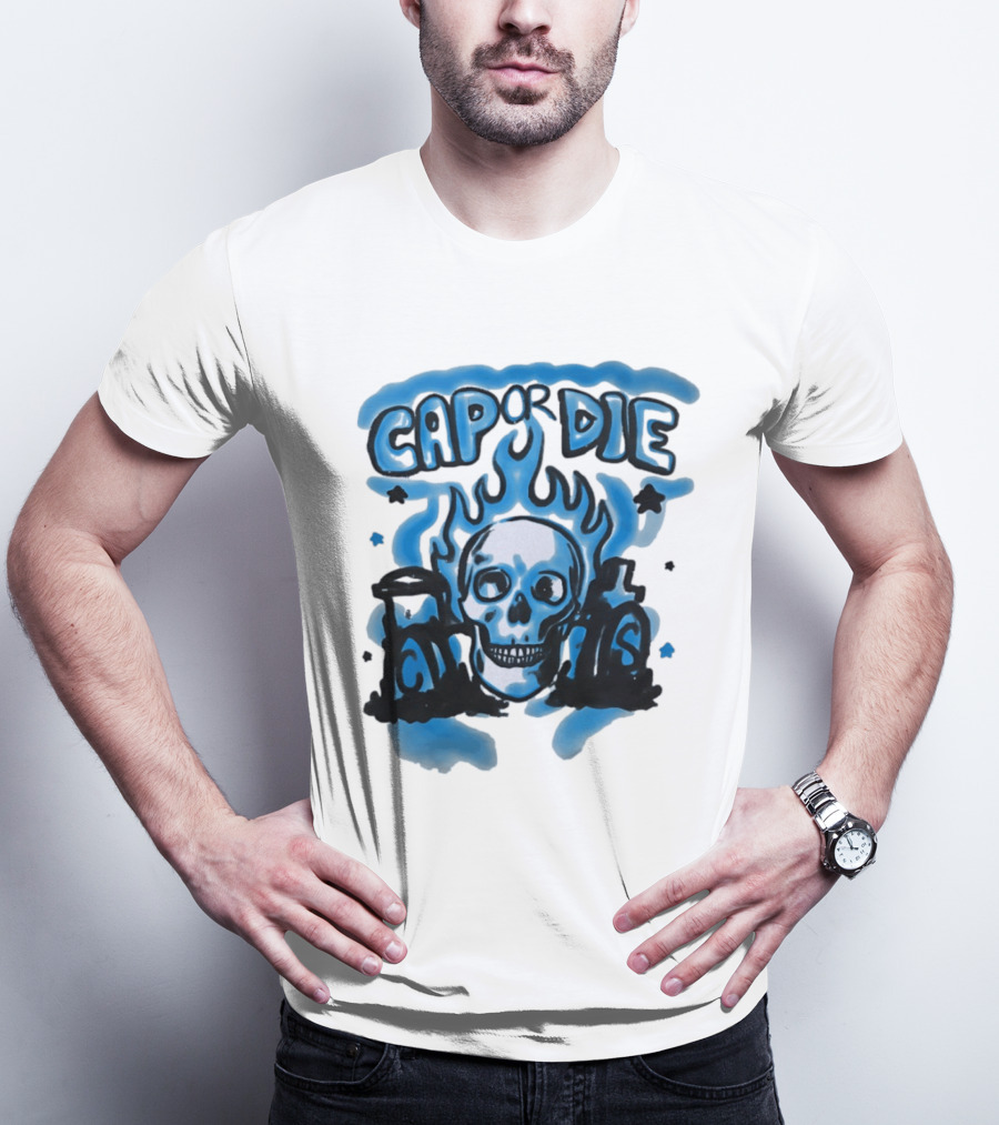 Cap Or Die Skull Flame T-Shirt