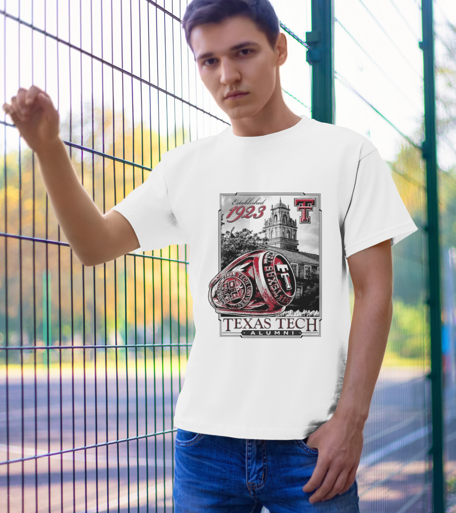 Texas Tech Alumni Established 1923 Ring Building TTU T-Shirt
