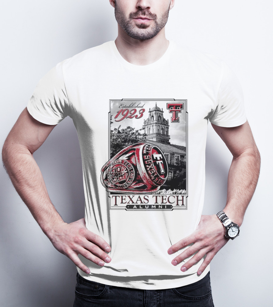 Texas Tech Alumni Established 1923 Ring Building TTU T-Shirt