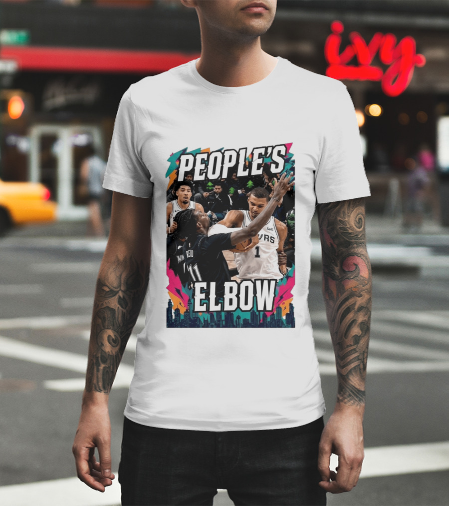 People's Elbow Wemby Spurs Vs Naz Reid Wolves T-Shirt