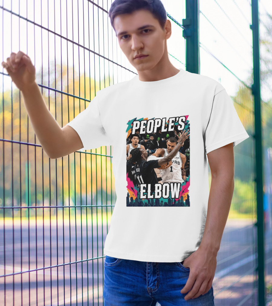 People's Elbow Wemby Spurs Vs Naz Reid Wolves T-Shirt