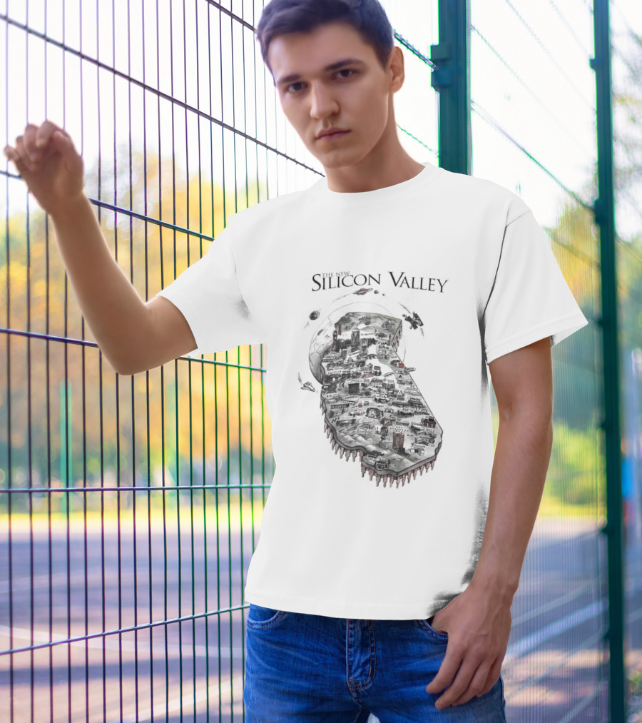 Silicon Valley Fly Map Circuit Board T-Shirt